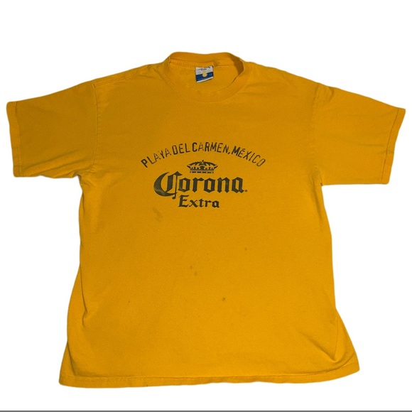 Corona | Shirts | Vintage Corona Extra Gold Logo Tee Shirt | Poshmark
